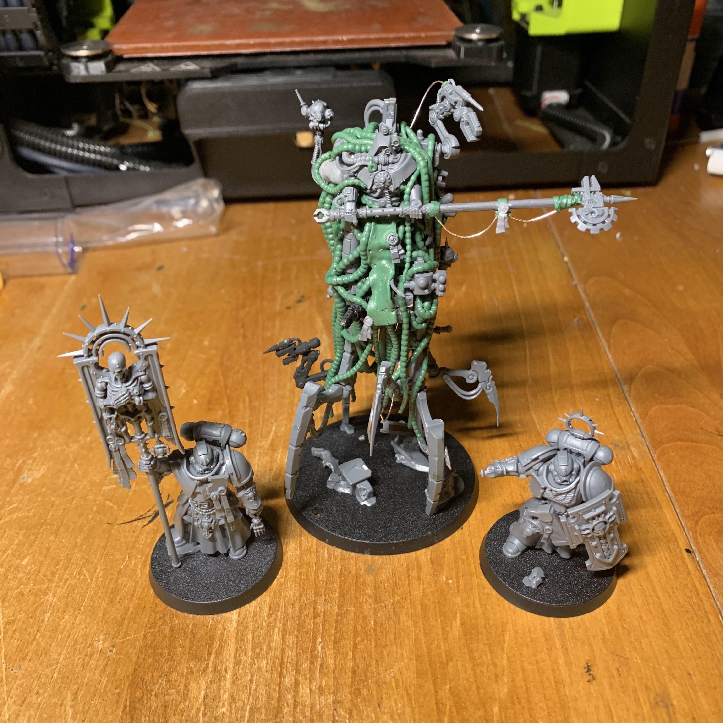 Kitbashed my own Tech Priest using the Engineseer and Canoptek Reanimator | Scrolller