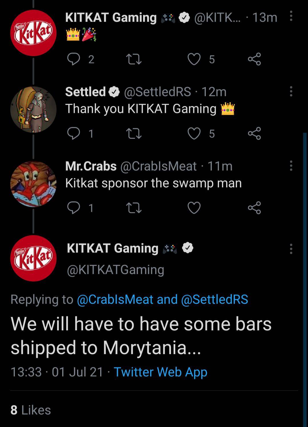 KITKAT is a Swamp man fan... | Scrolller