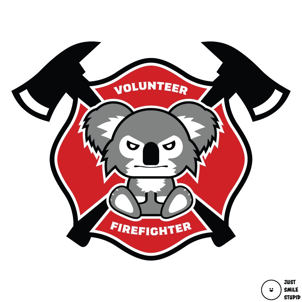 Koala Bear Firefighter Badge I Made | Scrolller
