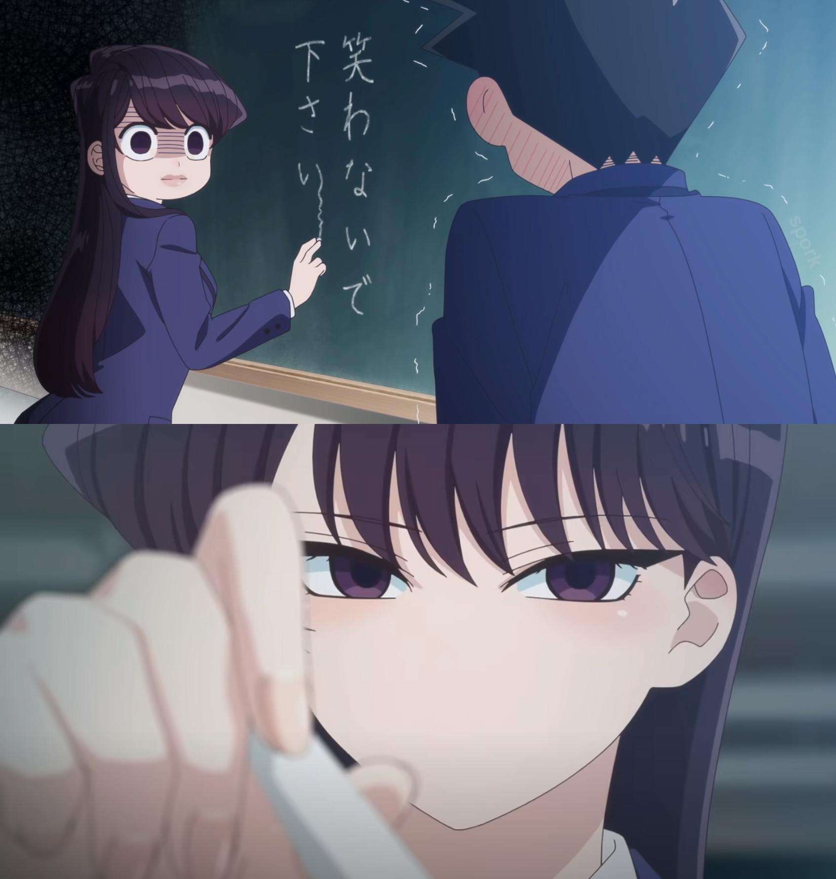 Komi-san with swapped facial features | Scrolller