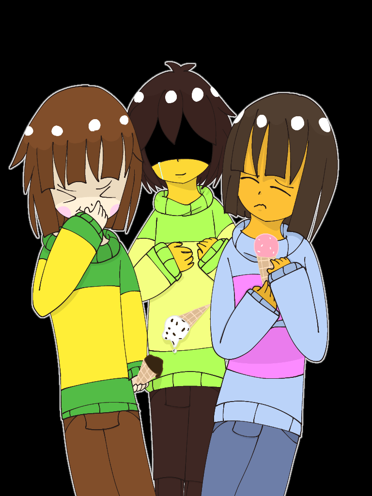 Kris Frisk Chara all having Nicecream party. | Scrolller