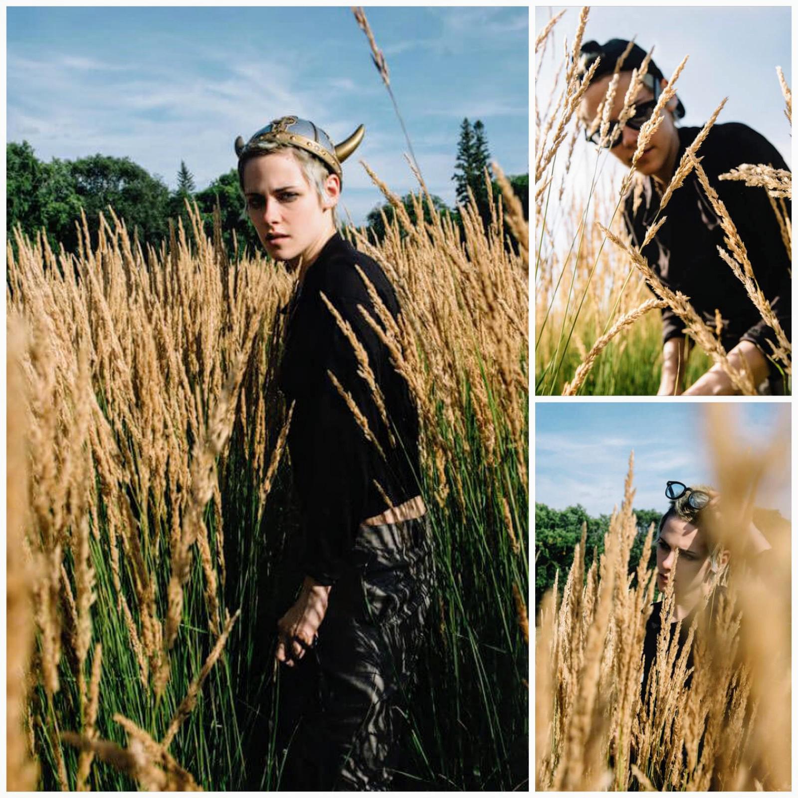 Kristen with horns in a golden field | Scrolller