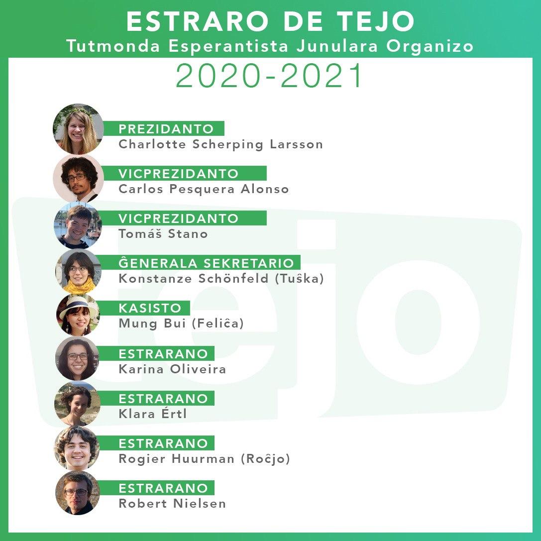 La nova estraro de TEJO por 2020-2021 | Scrolller