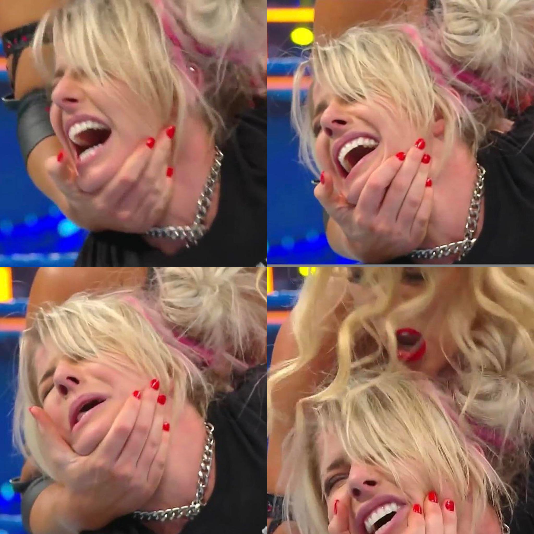 Lacey grabbing Alexa’s face controlling her as she cries in agony | Scrolller