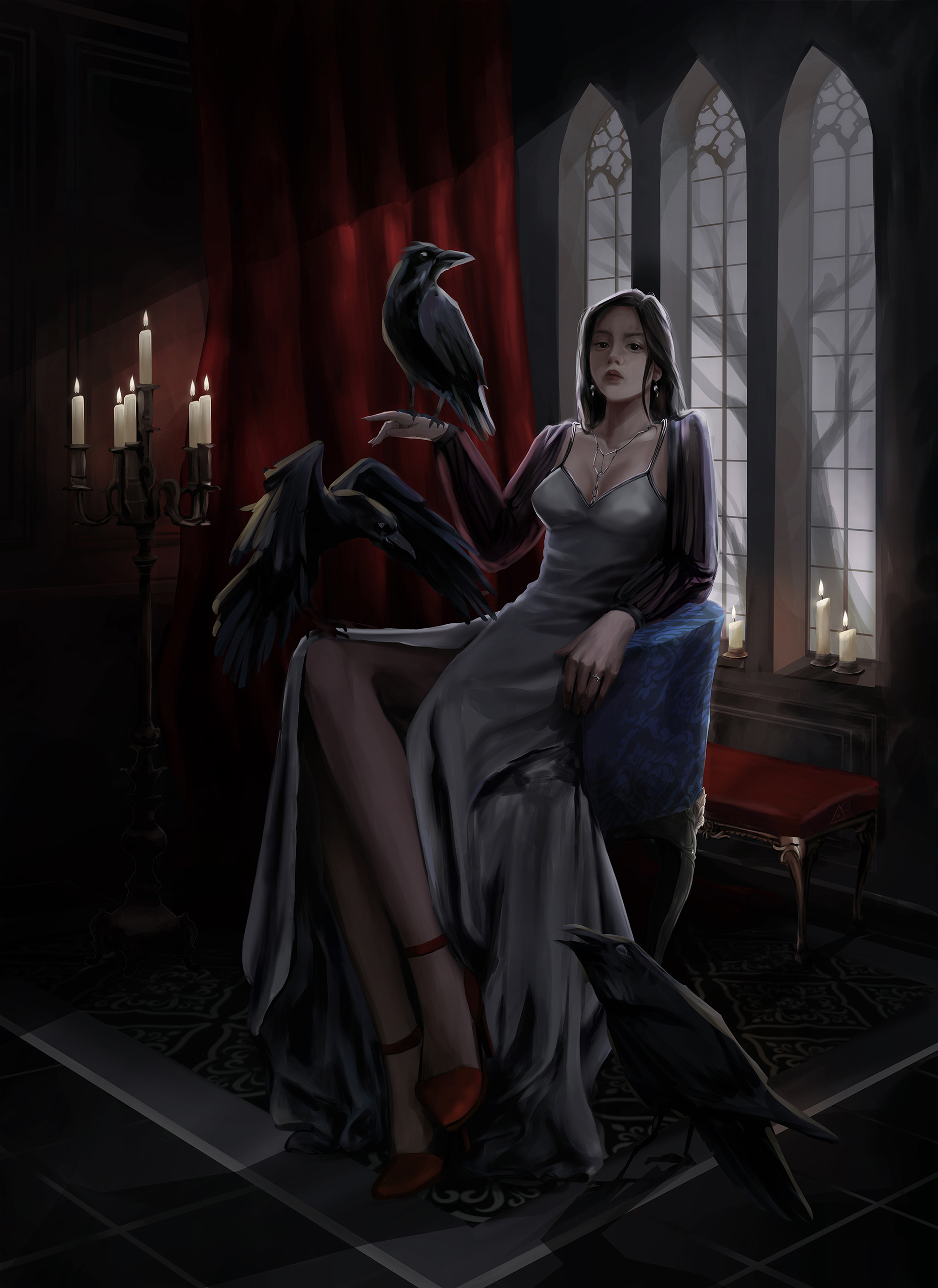 Lady and crows | Scrolller