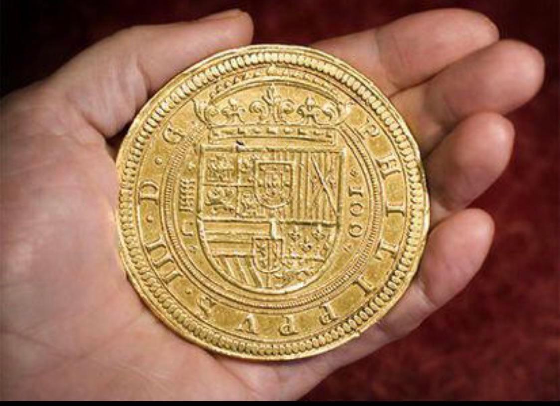 Largest Spanish gold coin there is. Specimens have gone for over 1 million. (Crosspost from r ...