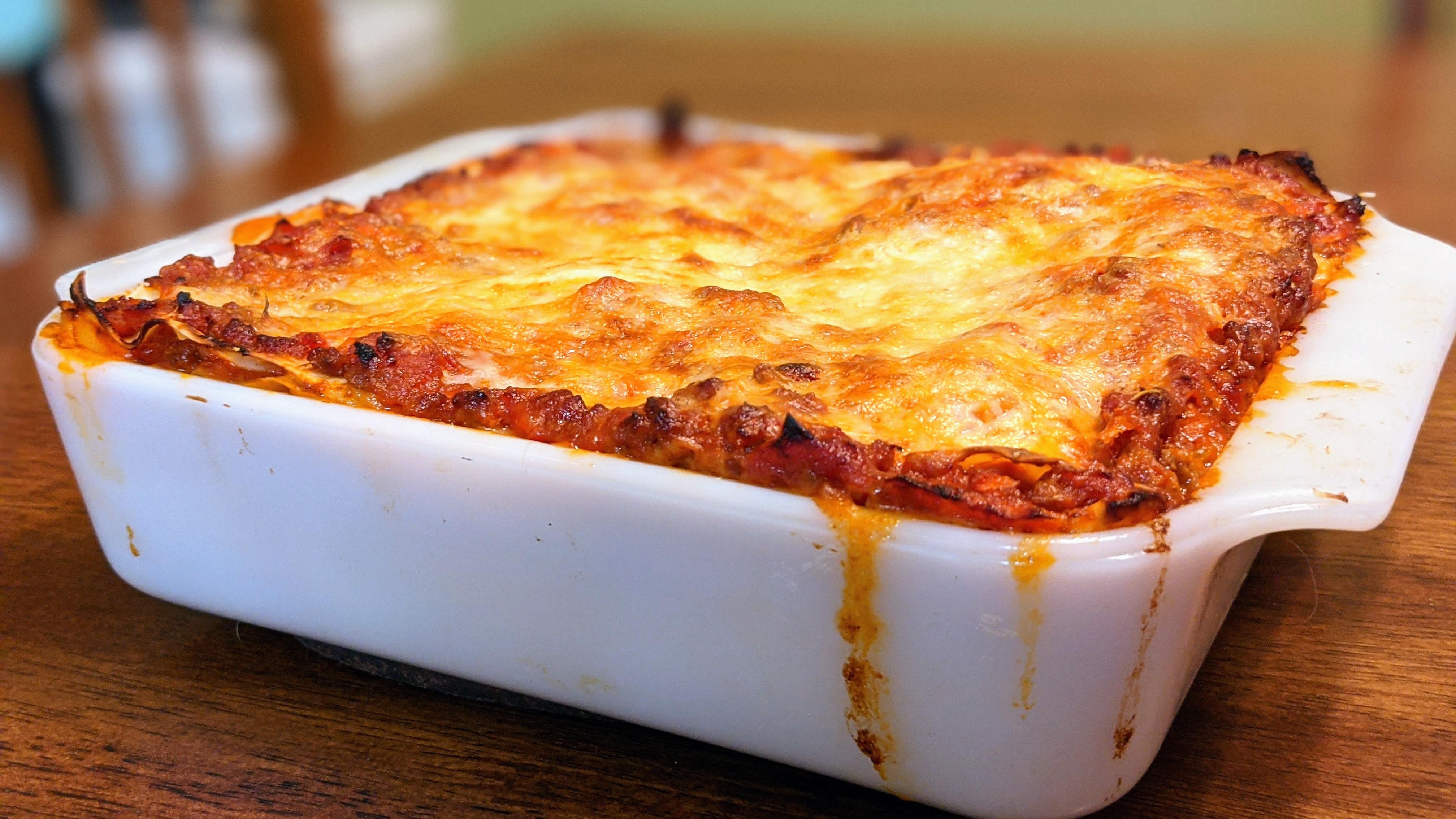 Lasagna Bolognese with bechamel. | Scrolller