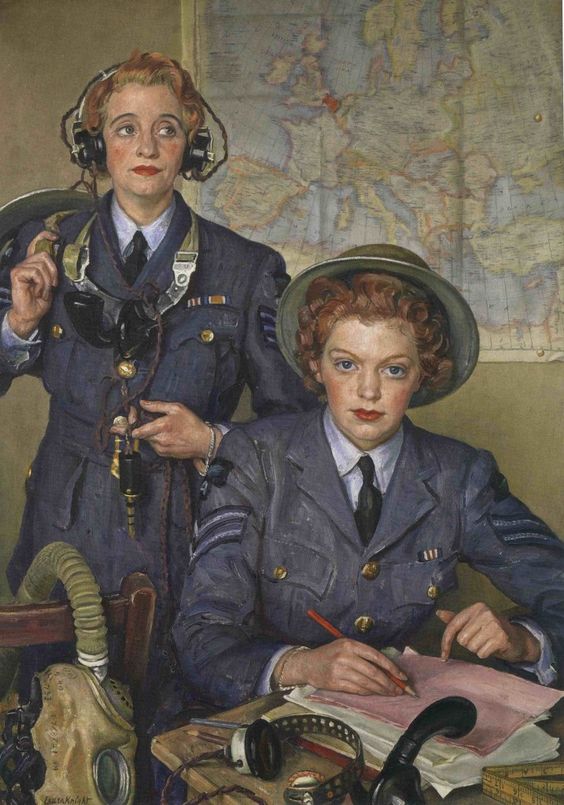 Laura Knight - Corporal Elspeth Henderson and Sergeant Helen Turner(1941 ) | Scrolller