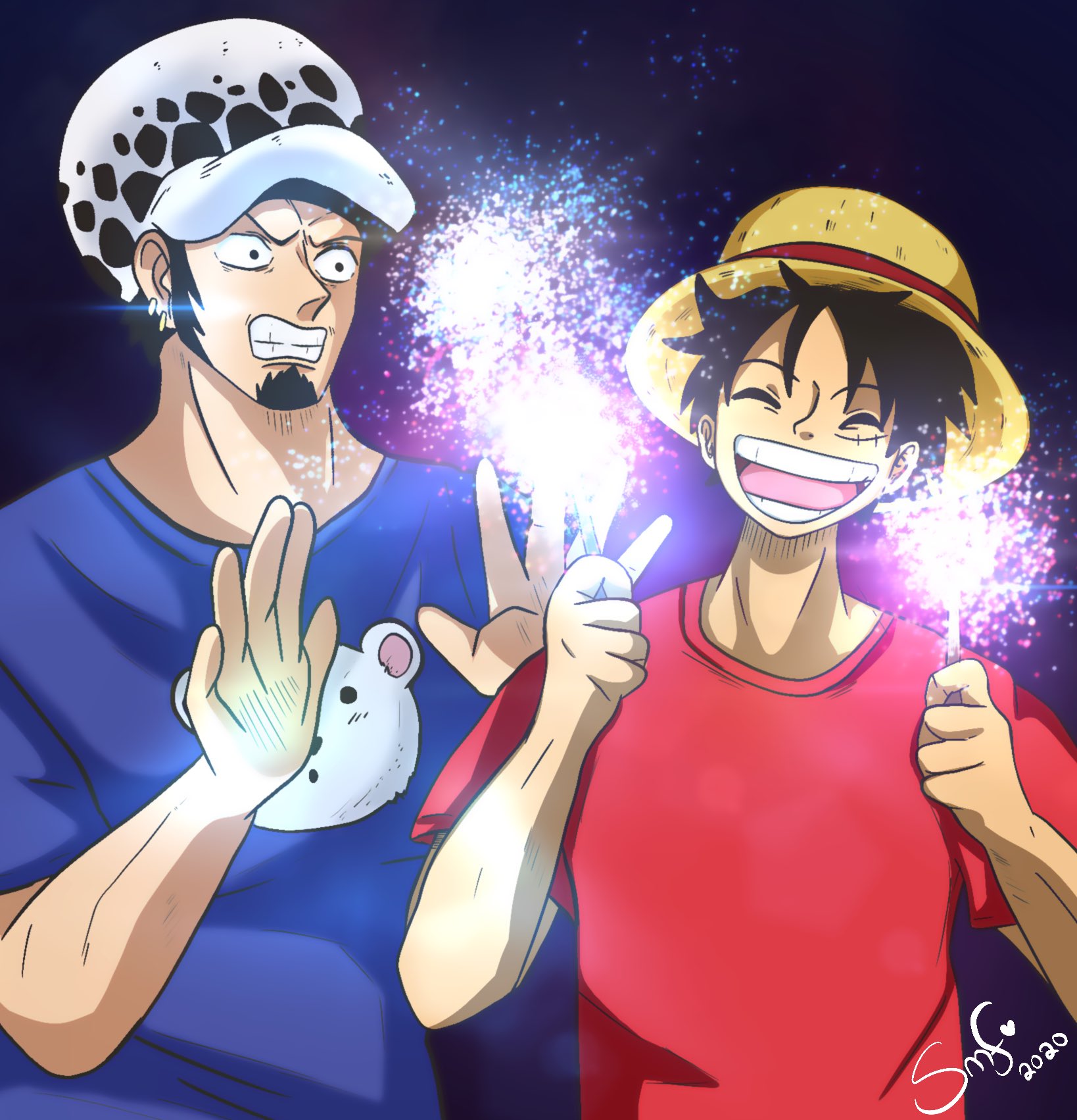 Law and Luffy. | Scrolller