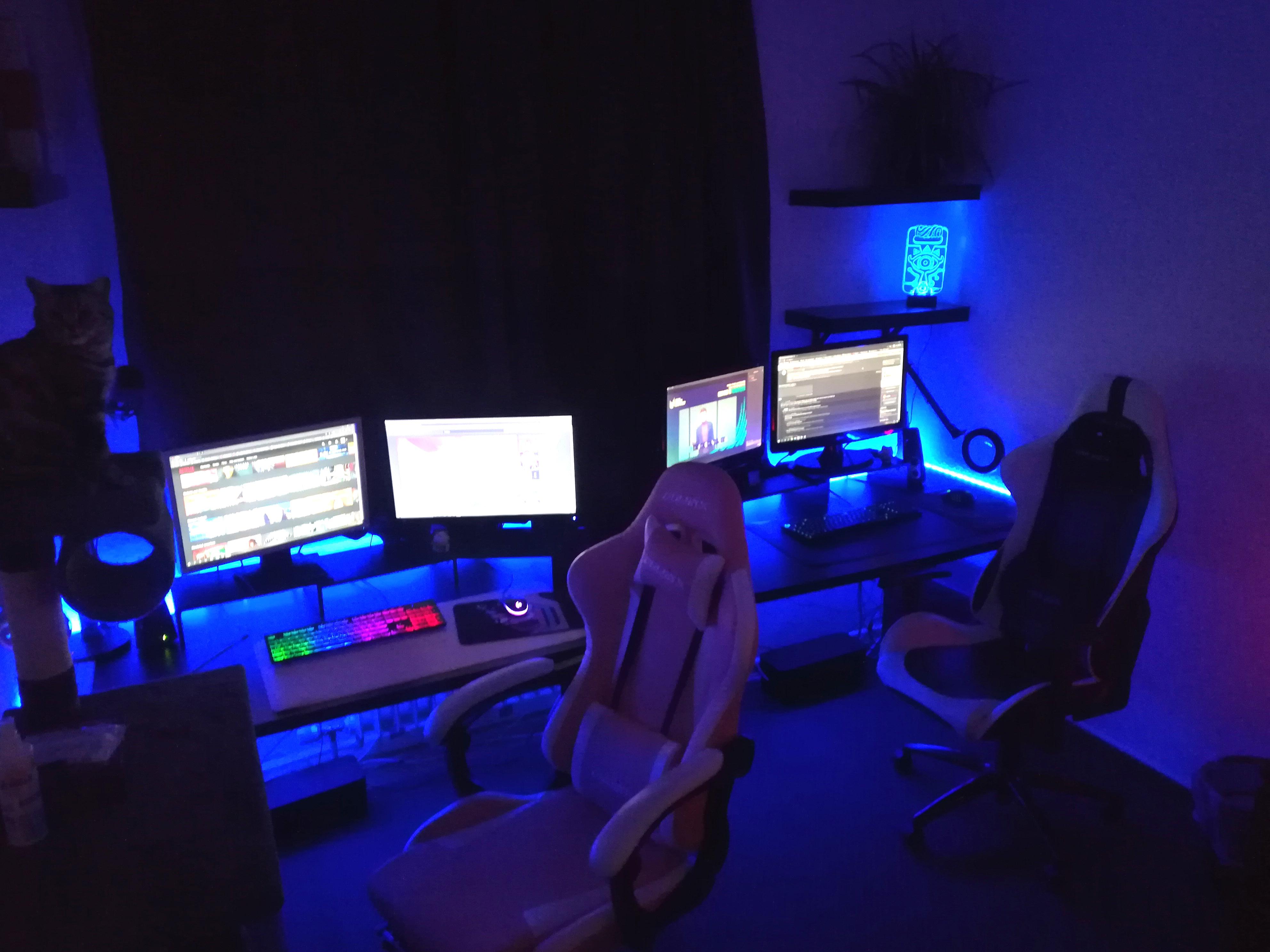 LED upgrade for our couple-battlestation | Scrolller