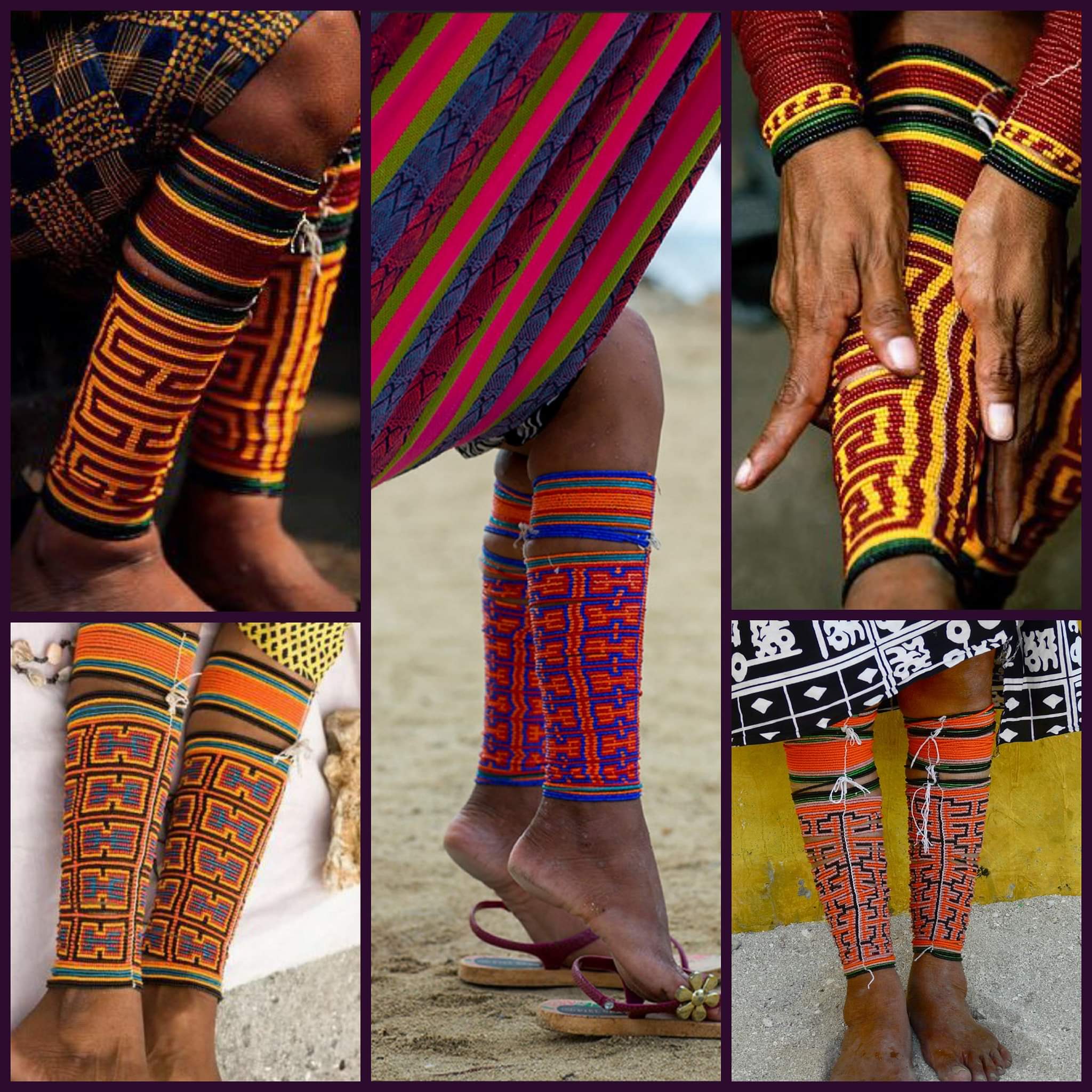 Leg wraps worn by Guna women of Panama and Ecuador | Scrolller