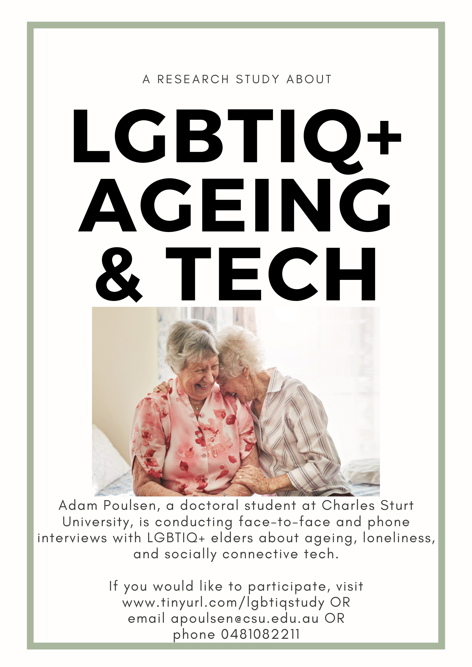 LGBTIQ+ ageing and technology university research study looking for participants | Scrolller
