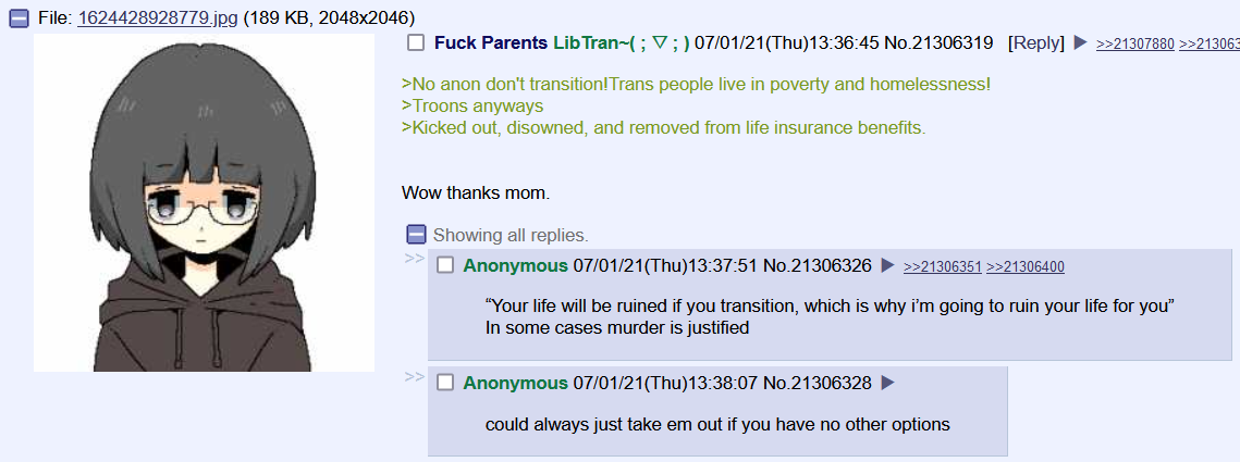 Libtran's parents are bad people | Scrolller