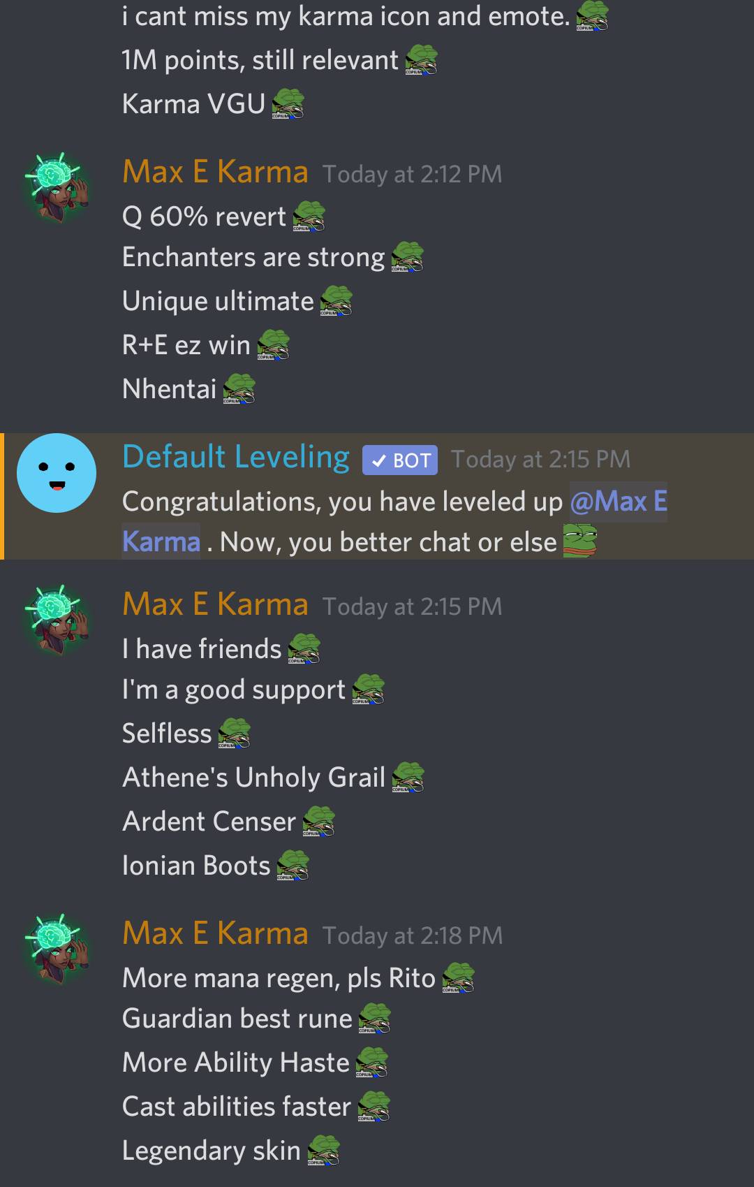 Life of a Karma main COPIUM | Scrolller