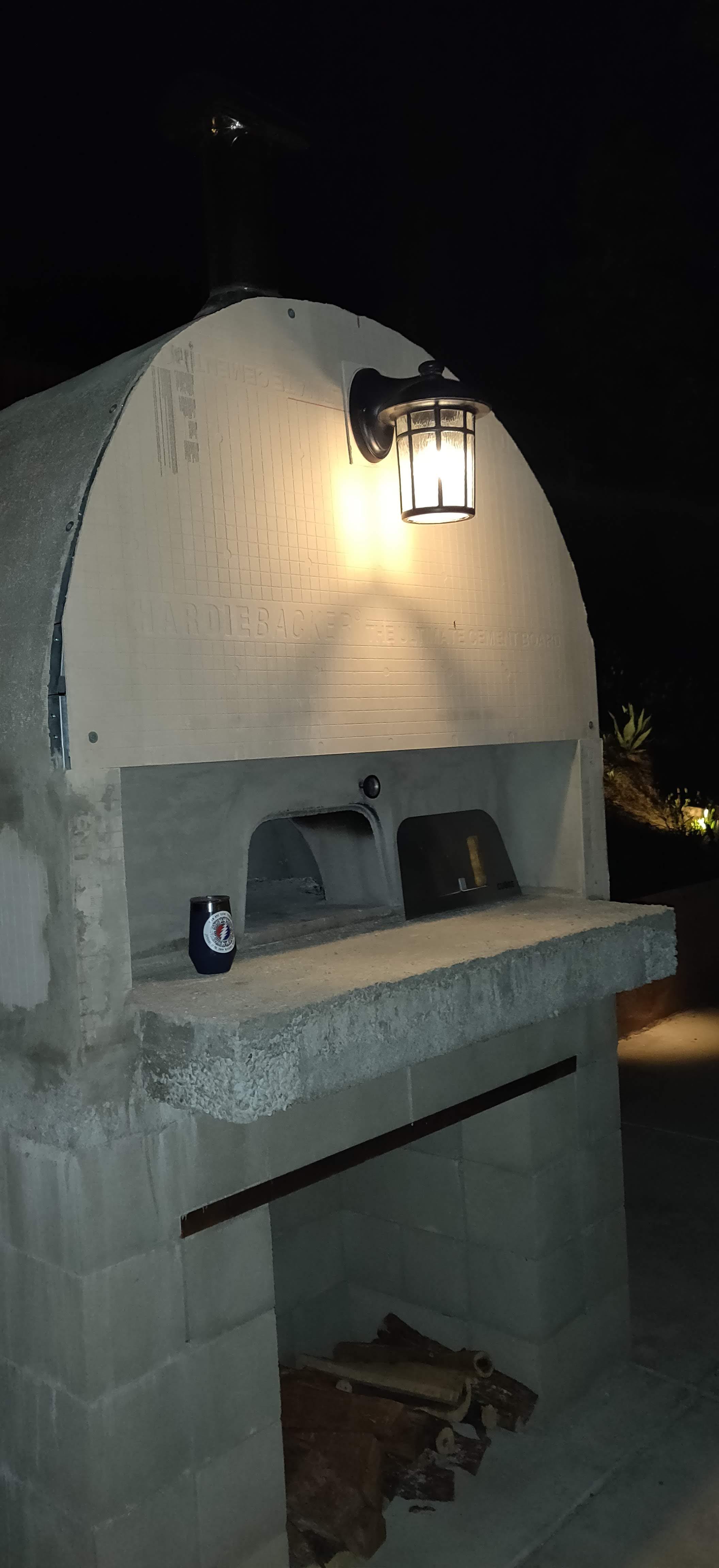 Light installed, next step stucco and tile for counter | Scrolller