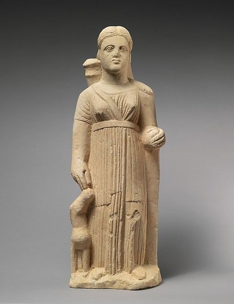 Limestone statue of the goddess Artemis. Cypriot, 3rd century B.C. | Scrolller