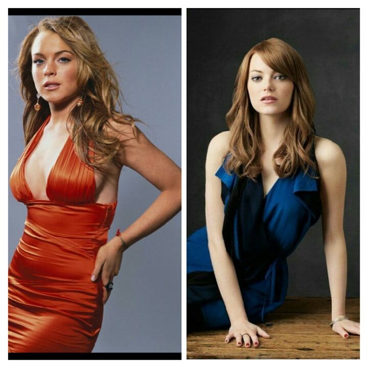 Lindsay Lohan Vs Emma Stone Scrolller