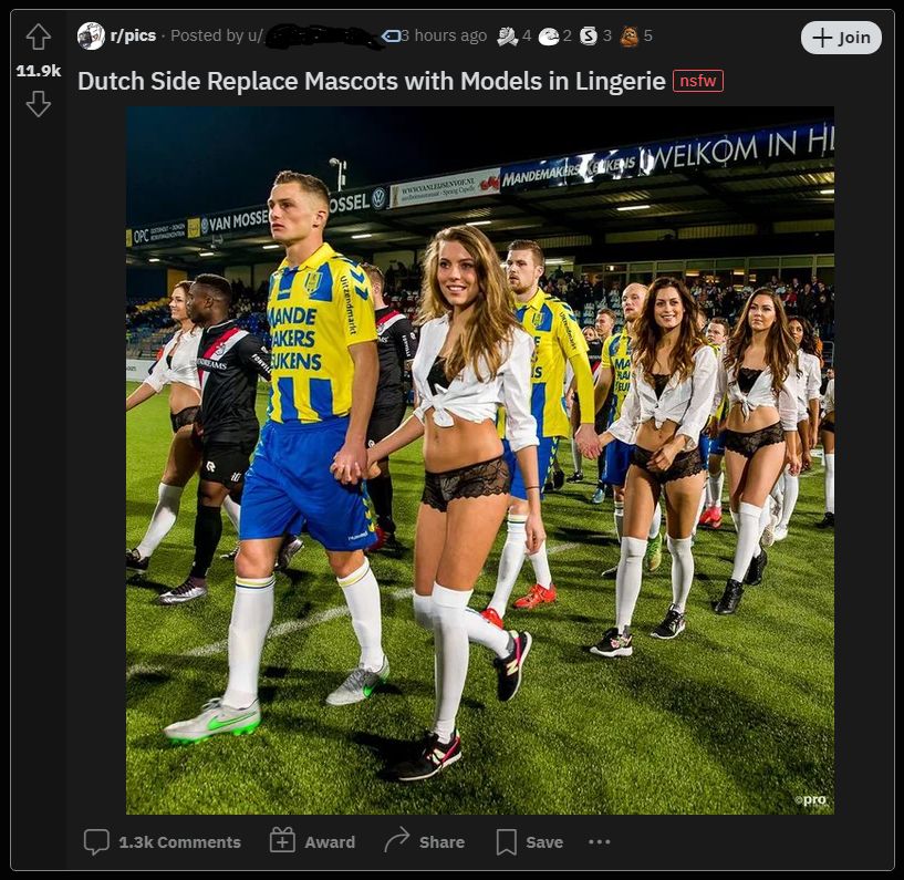Lingerie models as mascots now? Yikes | Scrolller