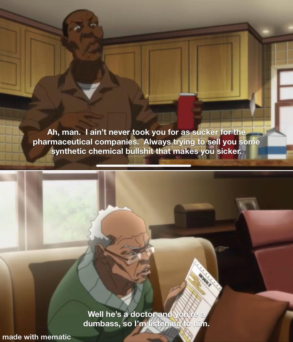 Listen to the doctors like Mr. Freeman. | Scrolller