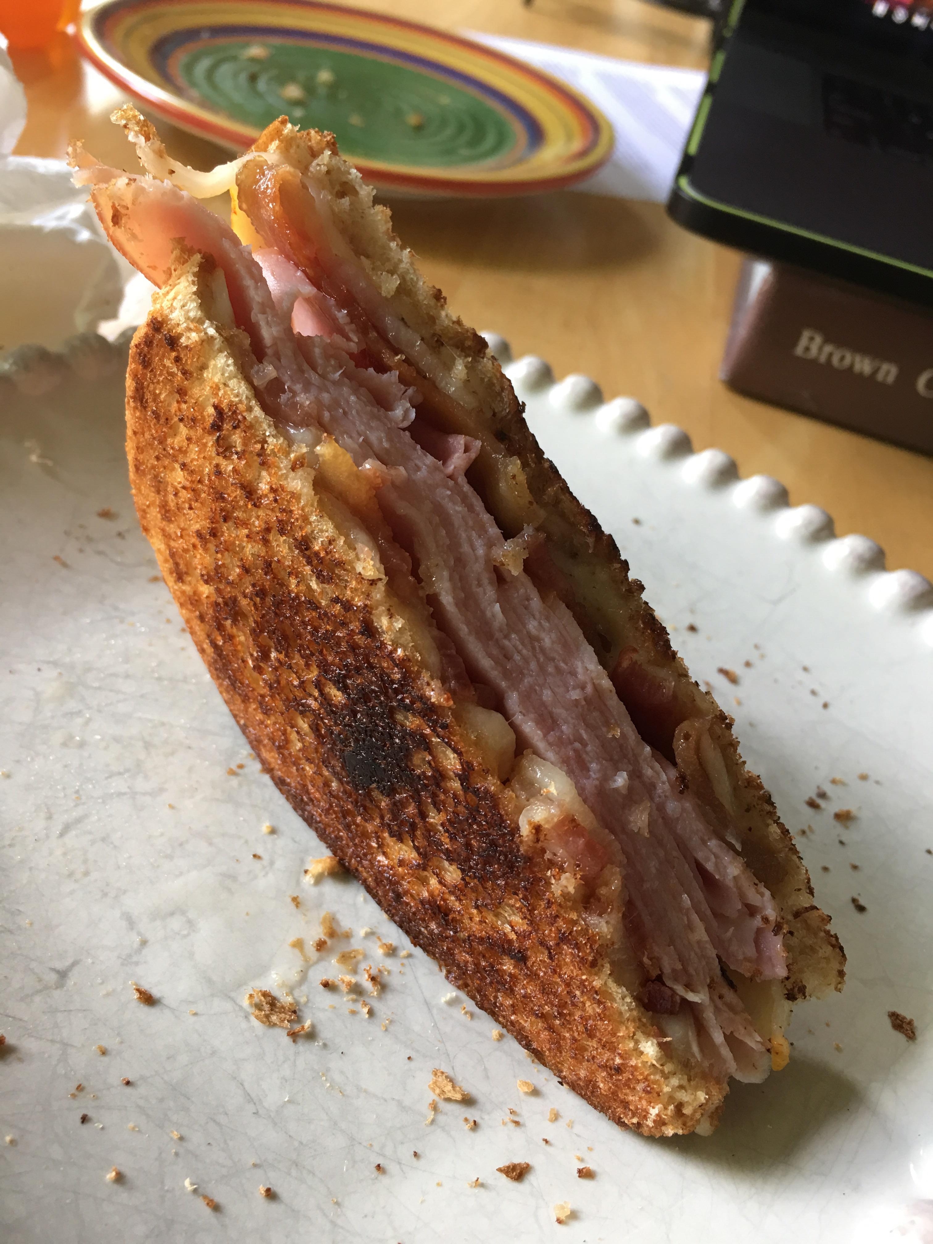 Little heart attack: muenster, bacon, and ham. | Scrolller