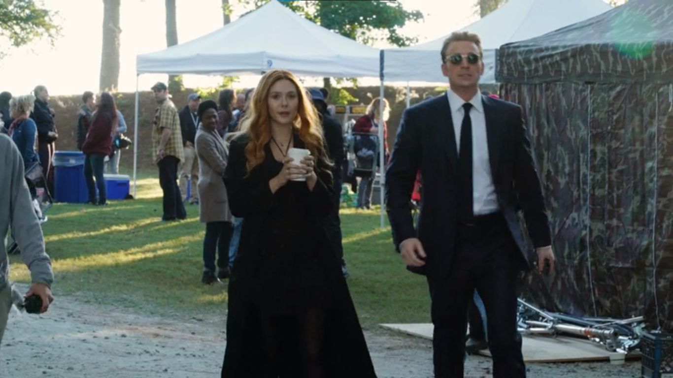 Lizzie with Chris Evans BTS from Endgame | Scrolller