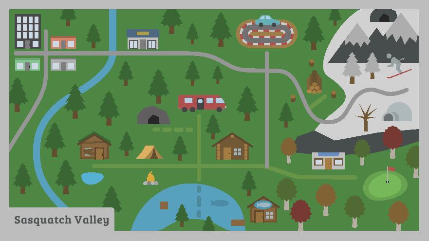 Location pin on Sasquatch Valley map is missing from stationary map. | Scrolller