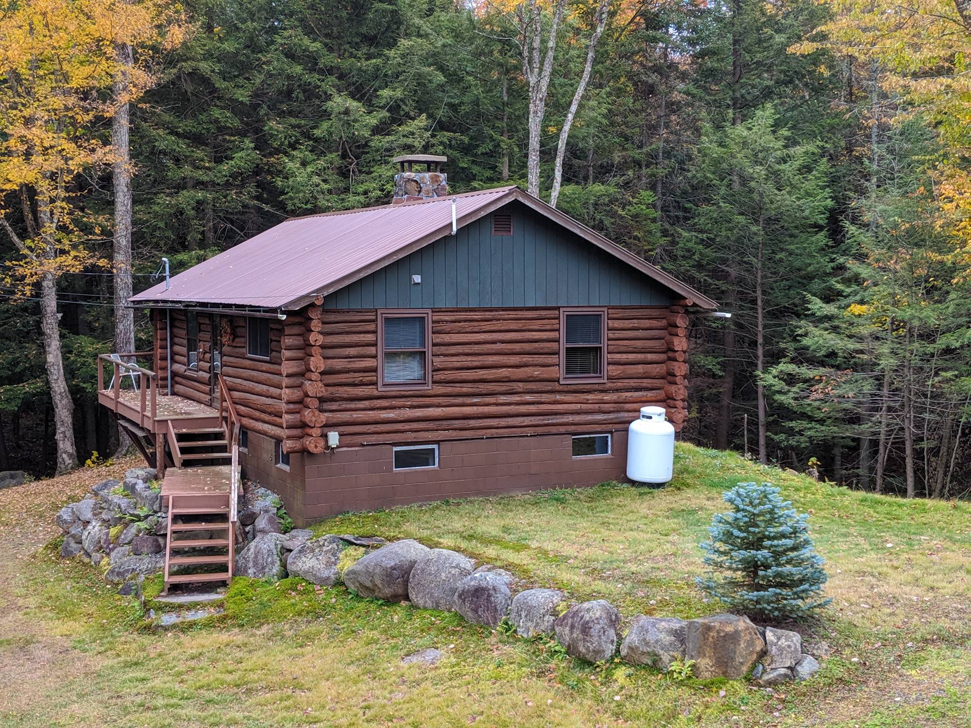 Log cabin near Indian Lake, hand built by my uncle and grandfather from trees they felled ...