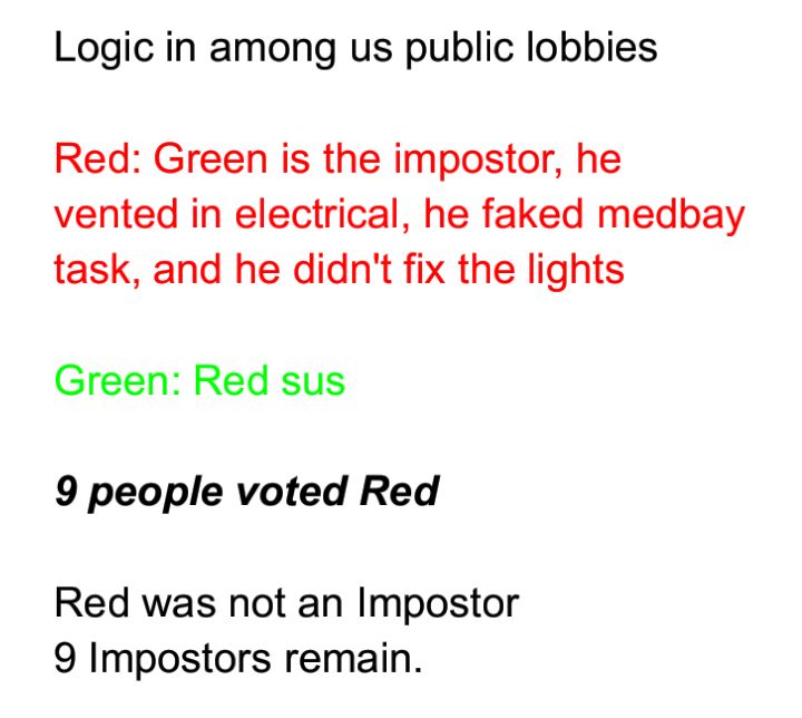 Logic in among us public lobbies | Scrolller