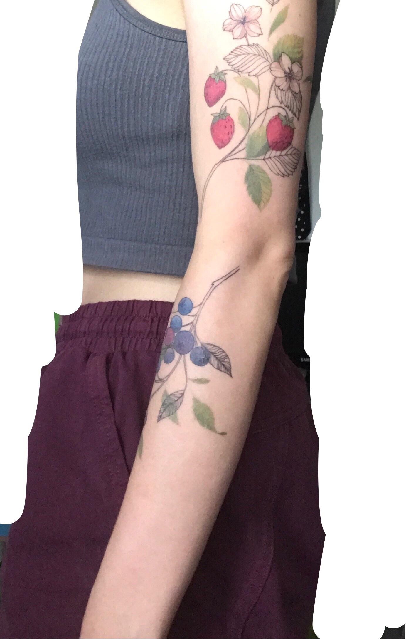 Looking for ideas to fill in underside of forearm and in between the two tattoos, that looks ...
