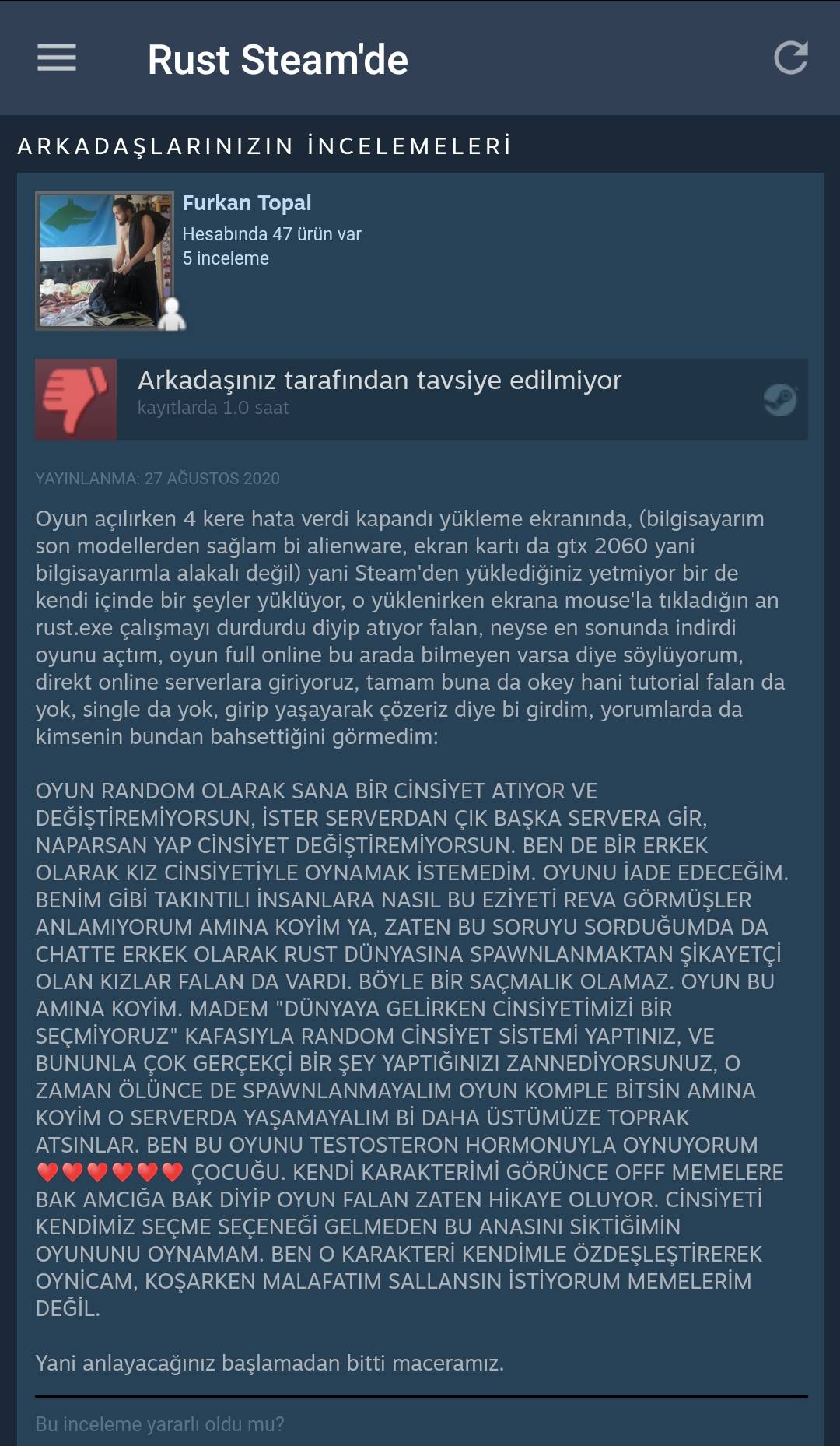 LORD'un Rust incelemesi | Scrolller