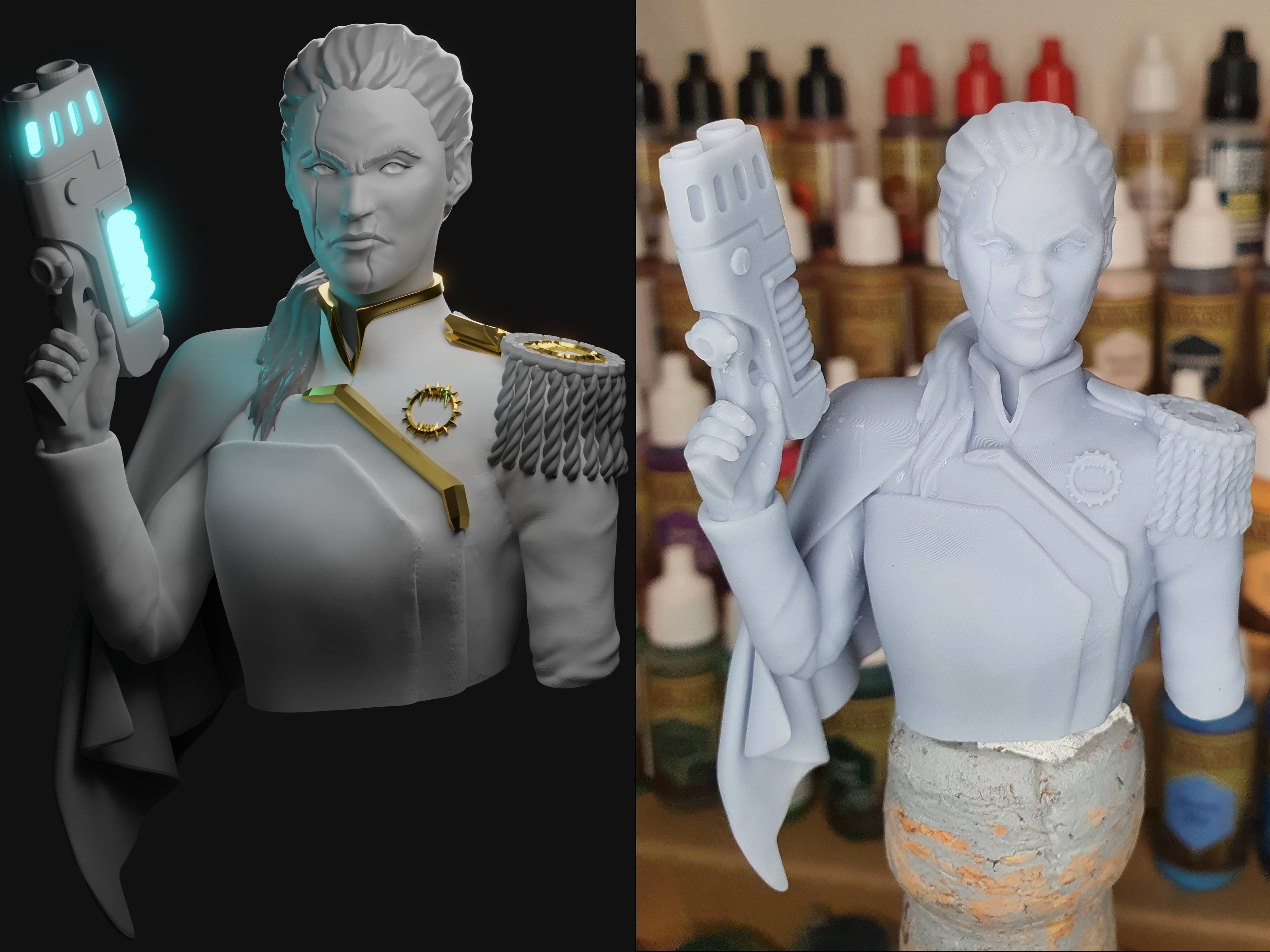 Lotara Sarrin of the World Eaters in WH40k, printed on Anycubic Photon | Scrolller