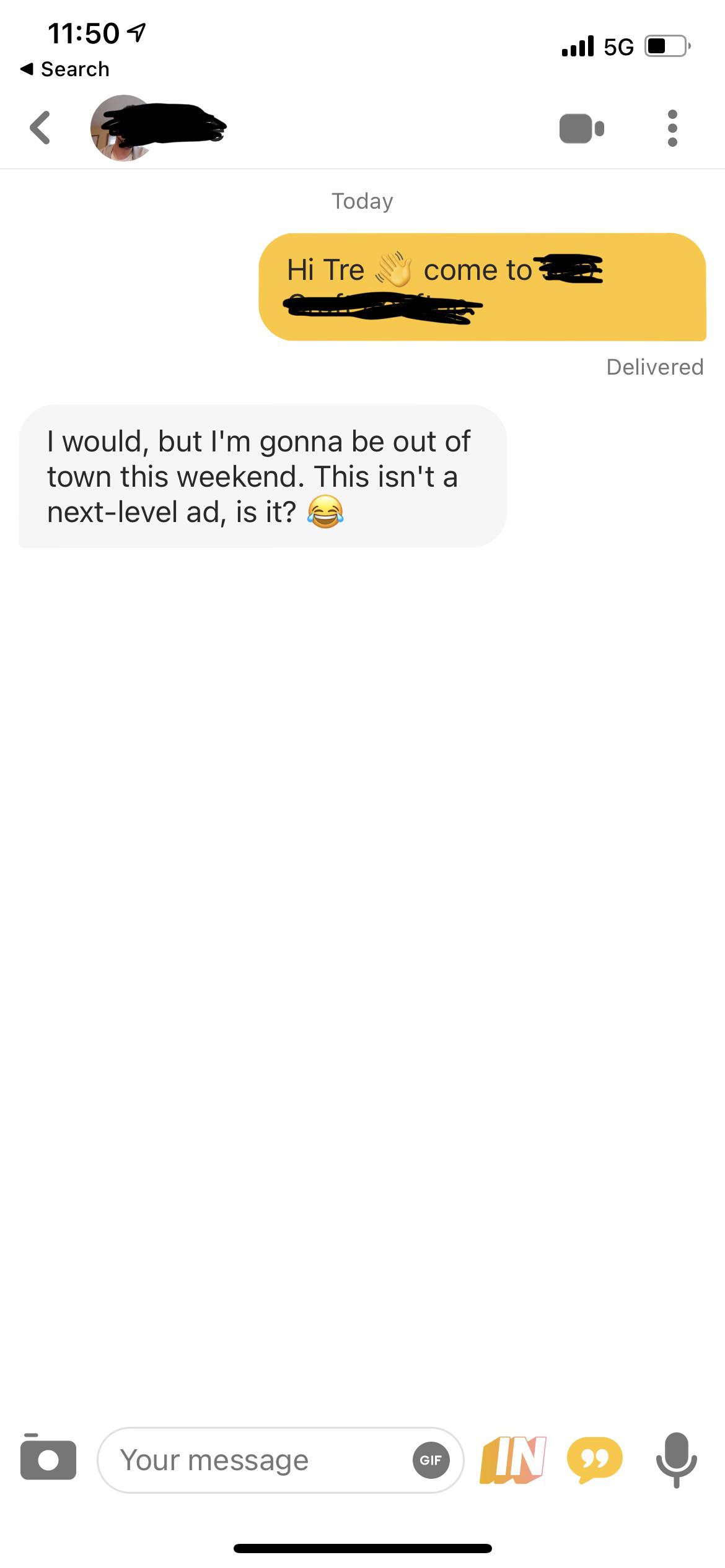 Love this guy’s healthy mix of cynicism and humor. I’m visiting and opened with an invite to a ...