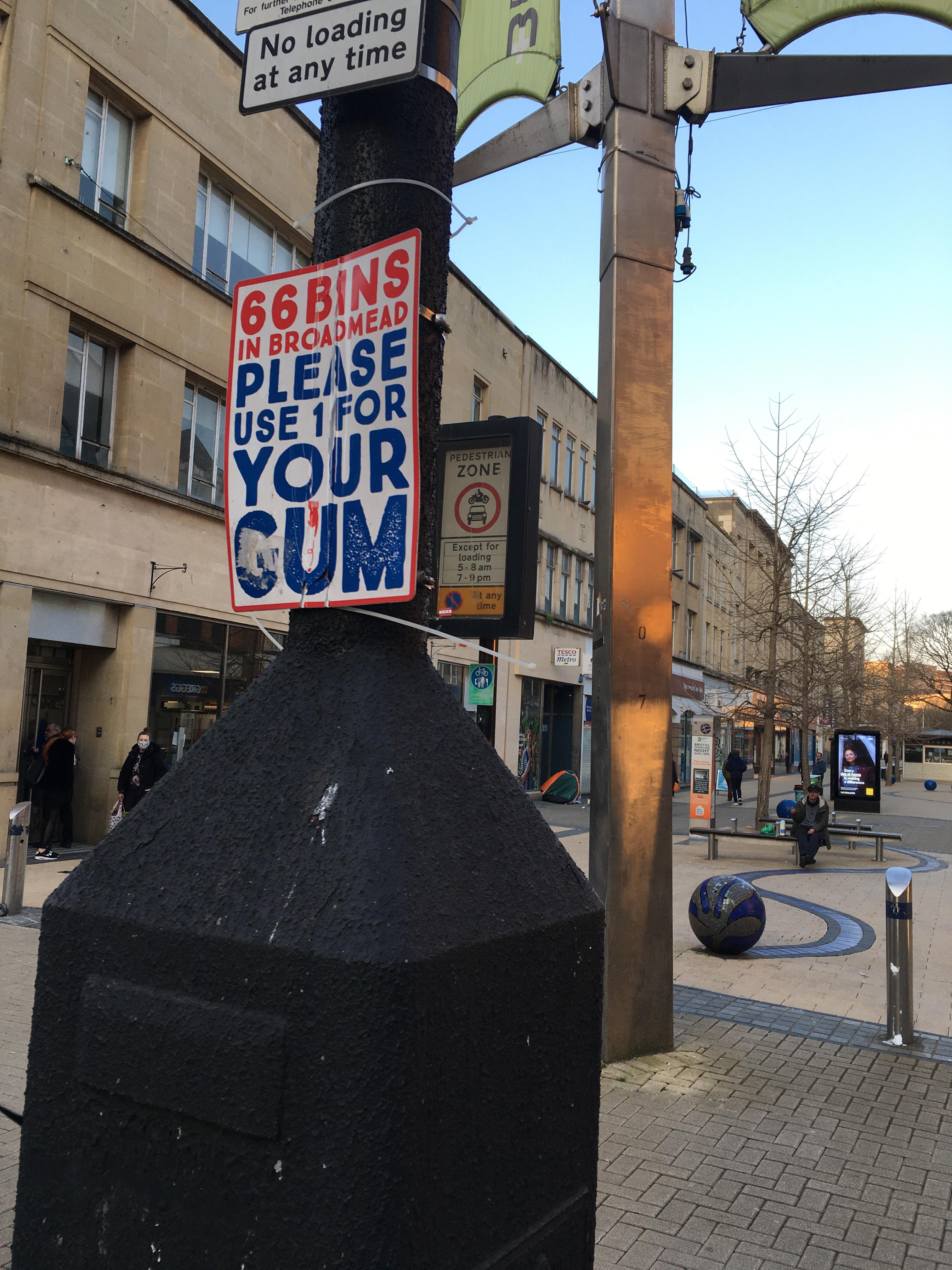lovely contribution to the gum signs on broadmead | Scrolller