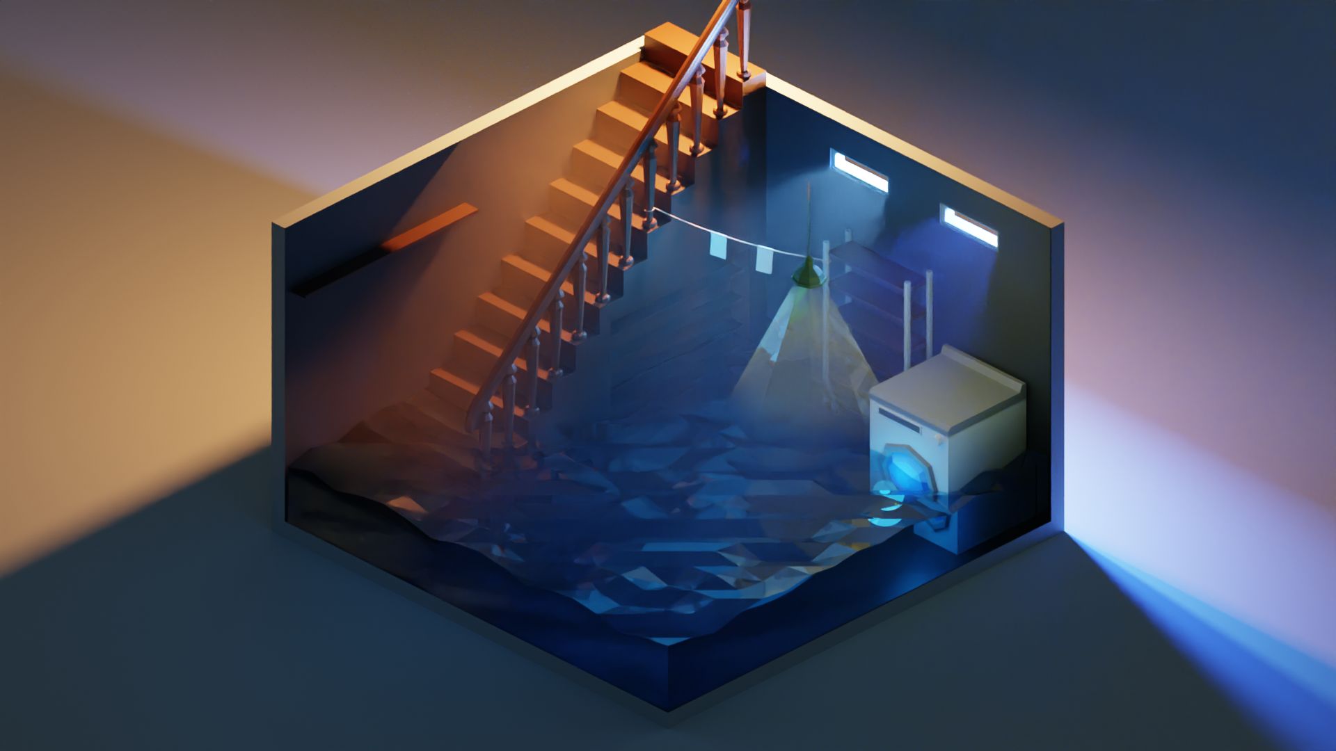 Low Poly Overflown Basement (Inspired by IT) | Scrolller