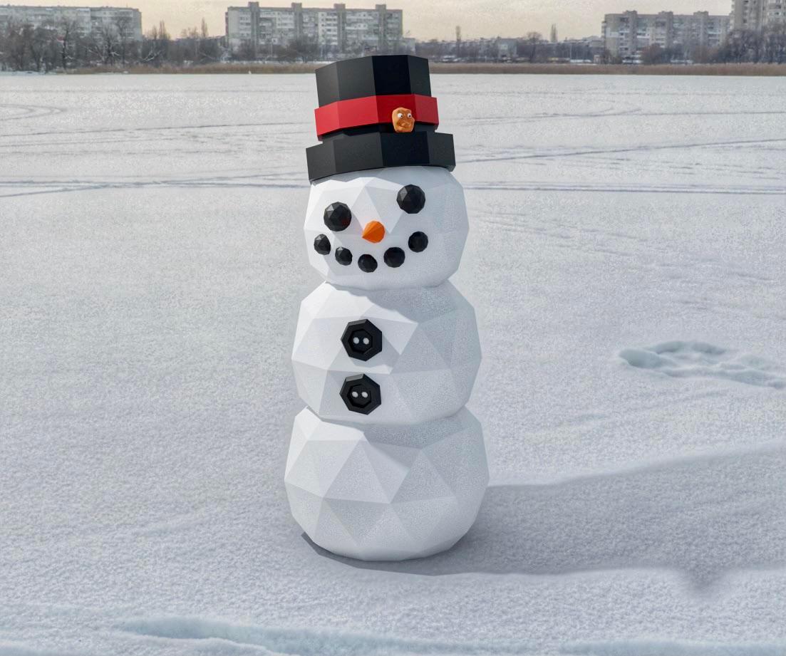 low poly snowman | Scrolller