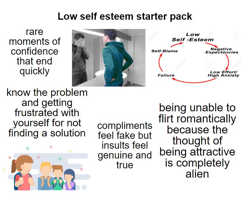 Low self esteem starter pack | Scrolller