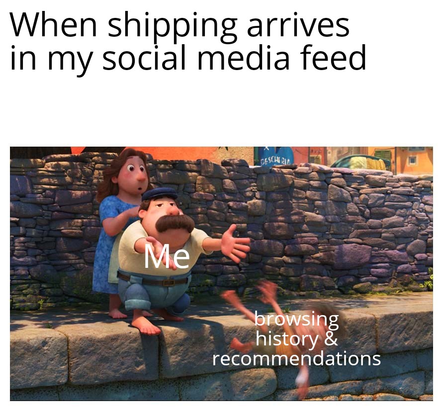 Luca meme. Shipping can go out of hand. | Scrolller
