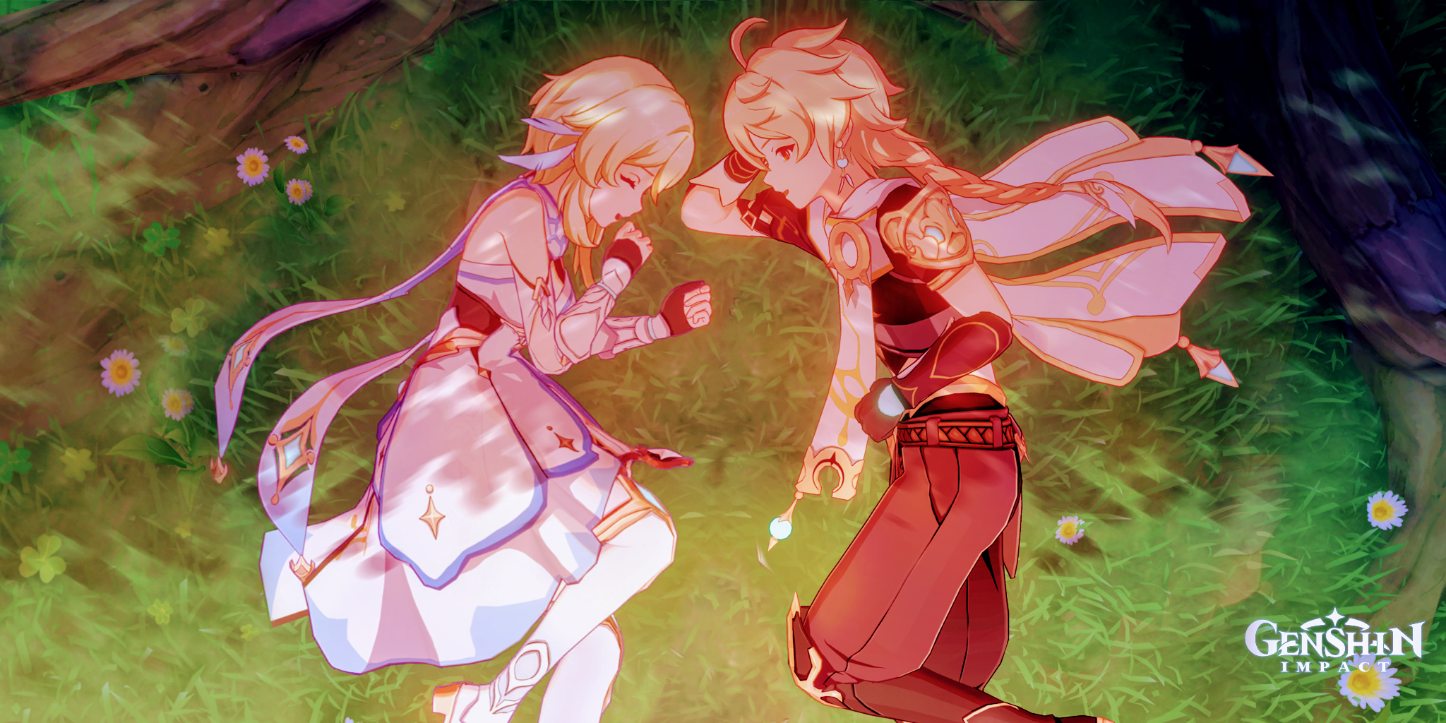 Lumine and Aether when they finally reunite | Scrolller