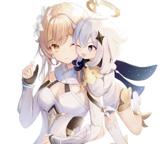 Lumine and Paimon [Genshin Impact] | Scrolller
