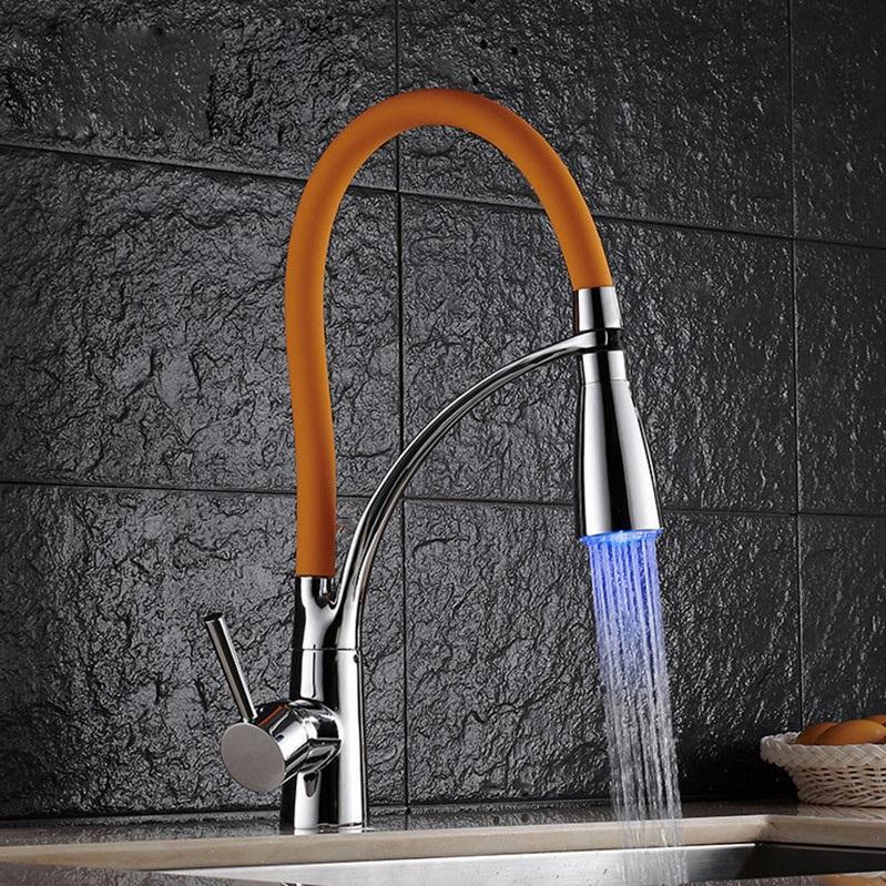 Luxury lead led kitchen sink faucet | Scrolller