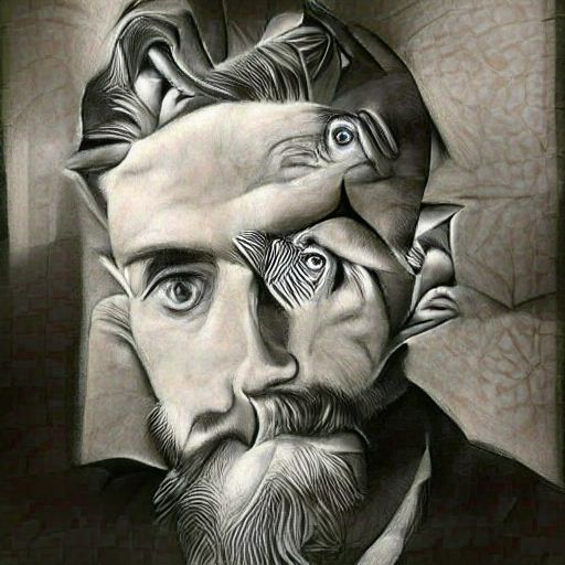 M C Escher (Aleph styling of a photo) | Scrolller
