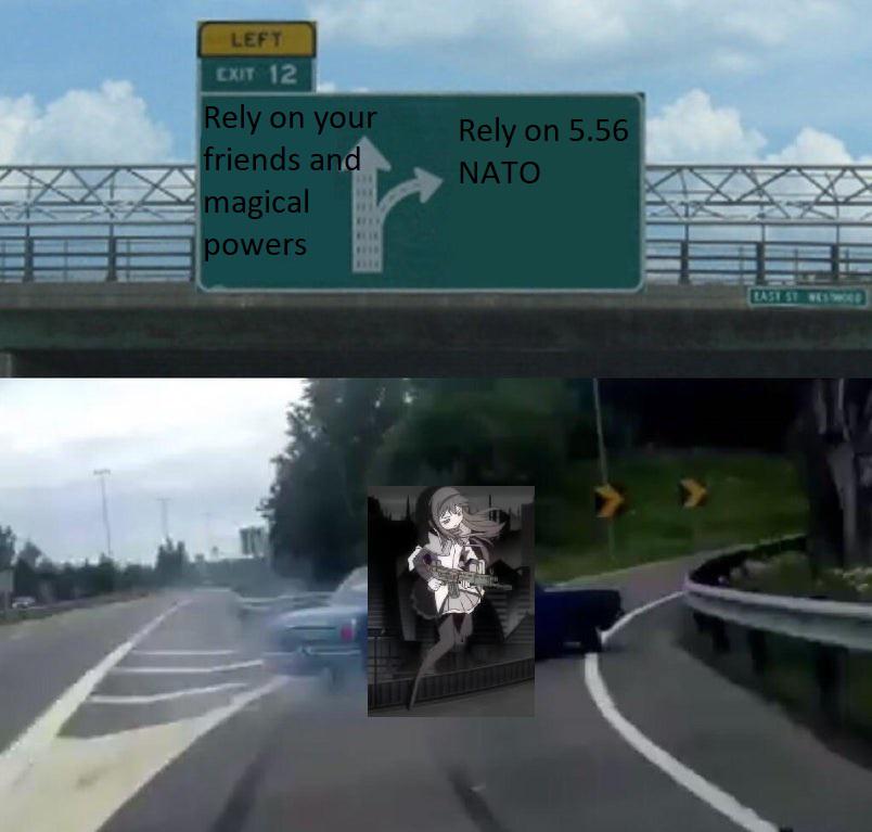 Machine guns do tend to be a bit more reliable than people (Madoka Magica spoilers) | Scrolller