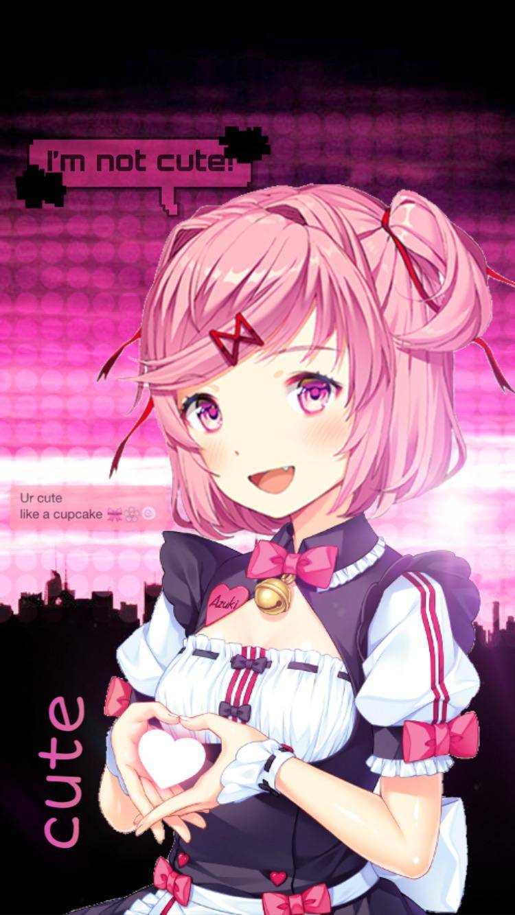Made a Natsuki iPhone wallpaper | Scrolller