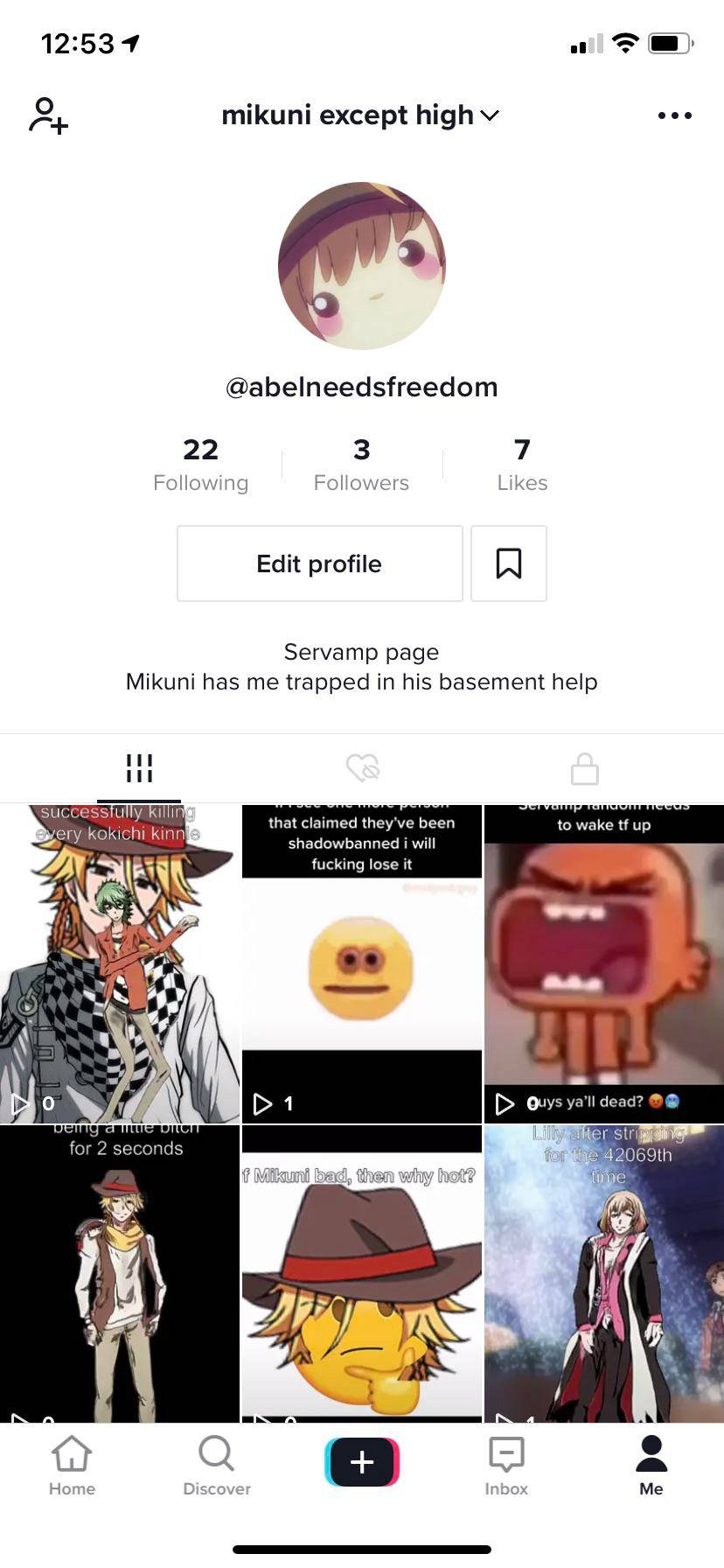 Made a servamp tiktok page! Posts daily 🥰 very very cursed | Scrolller