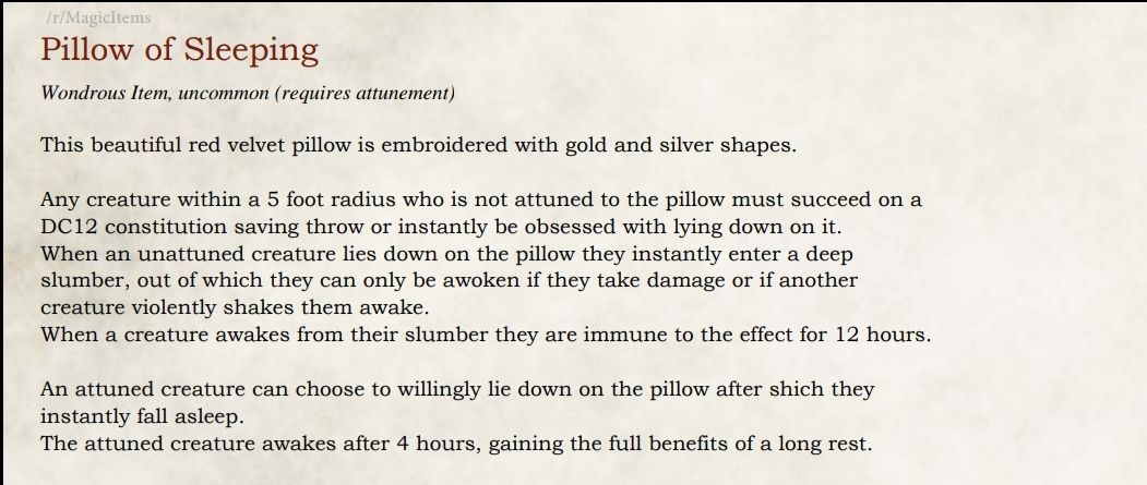 Made a silly magic item for my session tomorrow | Scrolller