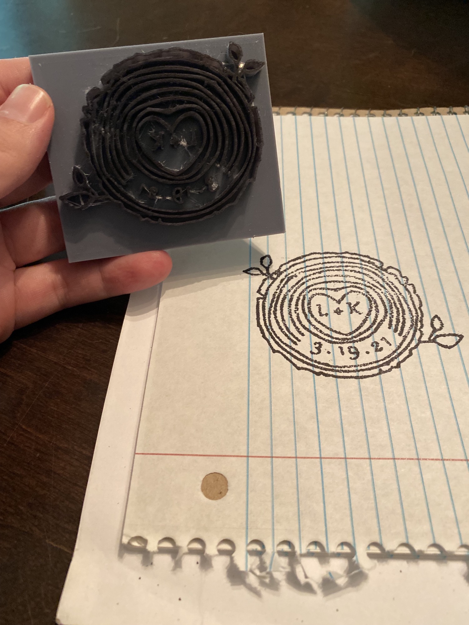 Made a stamp for our wedding invitations | Scrolller