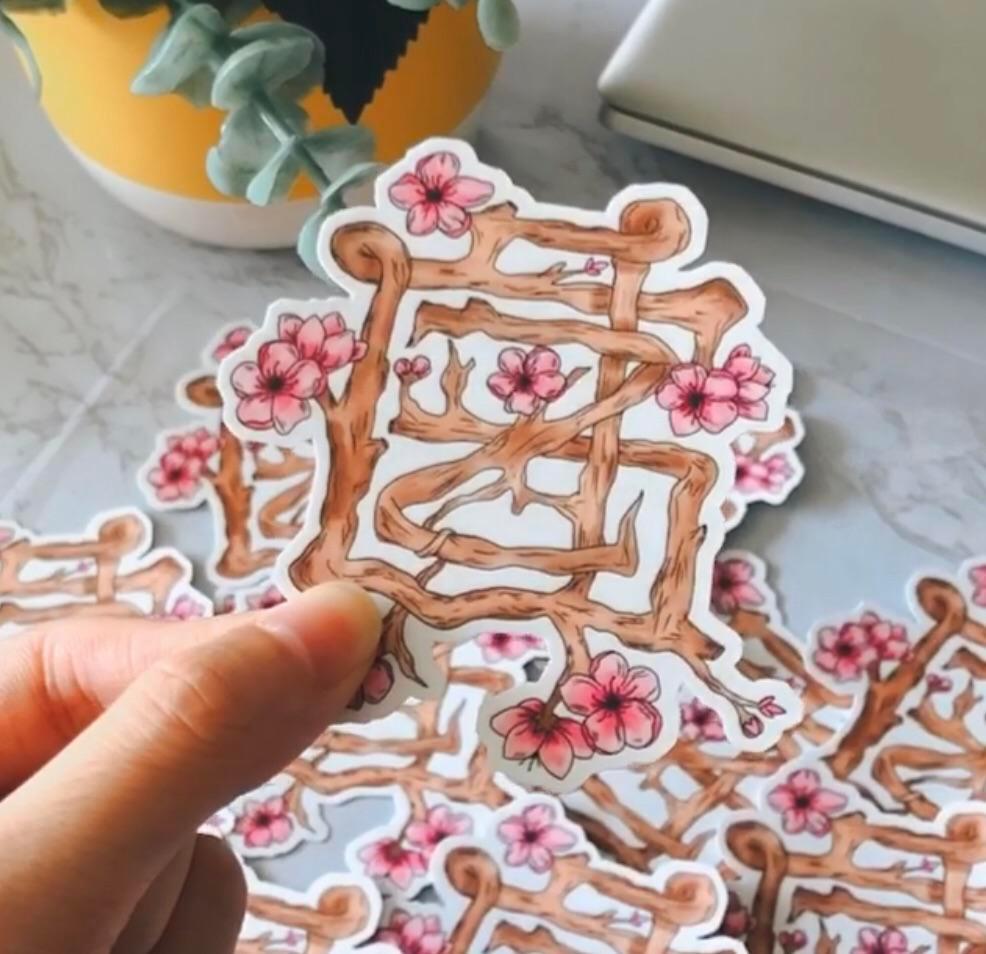 Made some floral-y griz bone stickers :) | Scrolller
