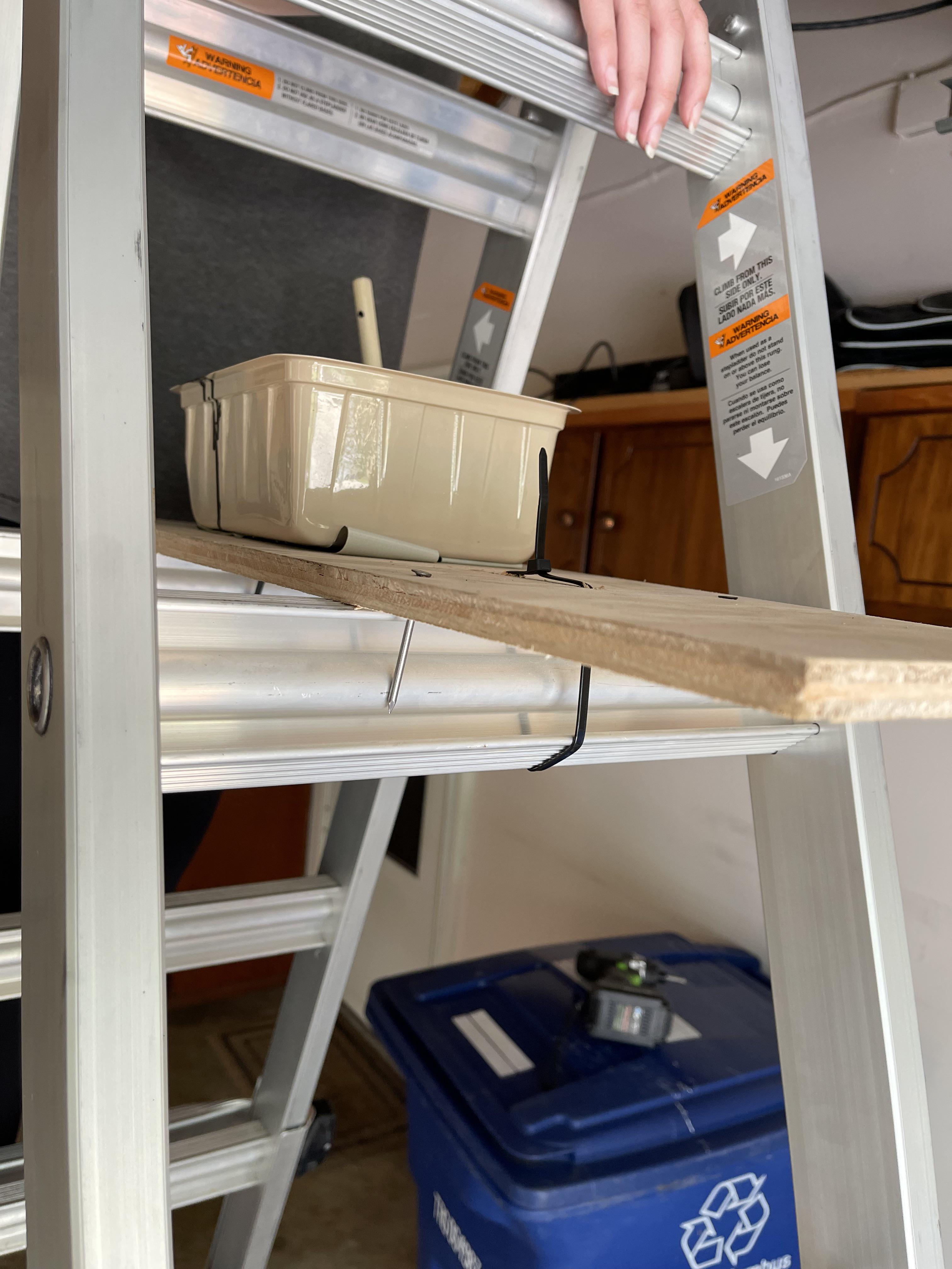 Made this for my accident prone wife while she was painting and using the ladder. | Scrolller