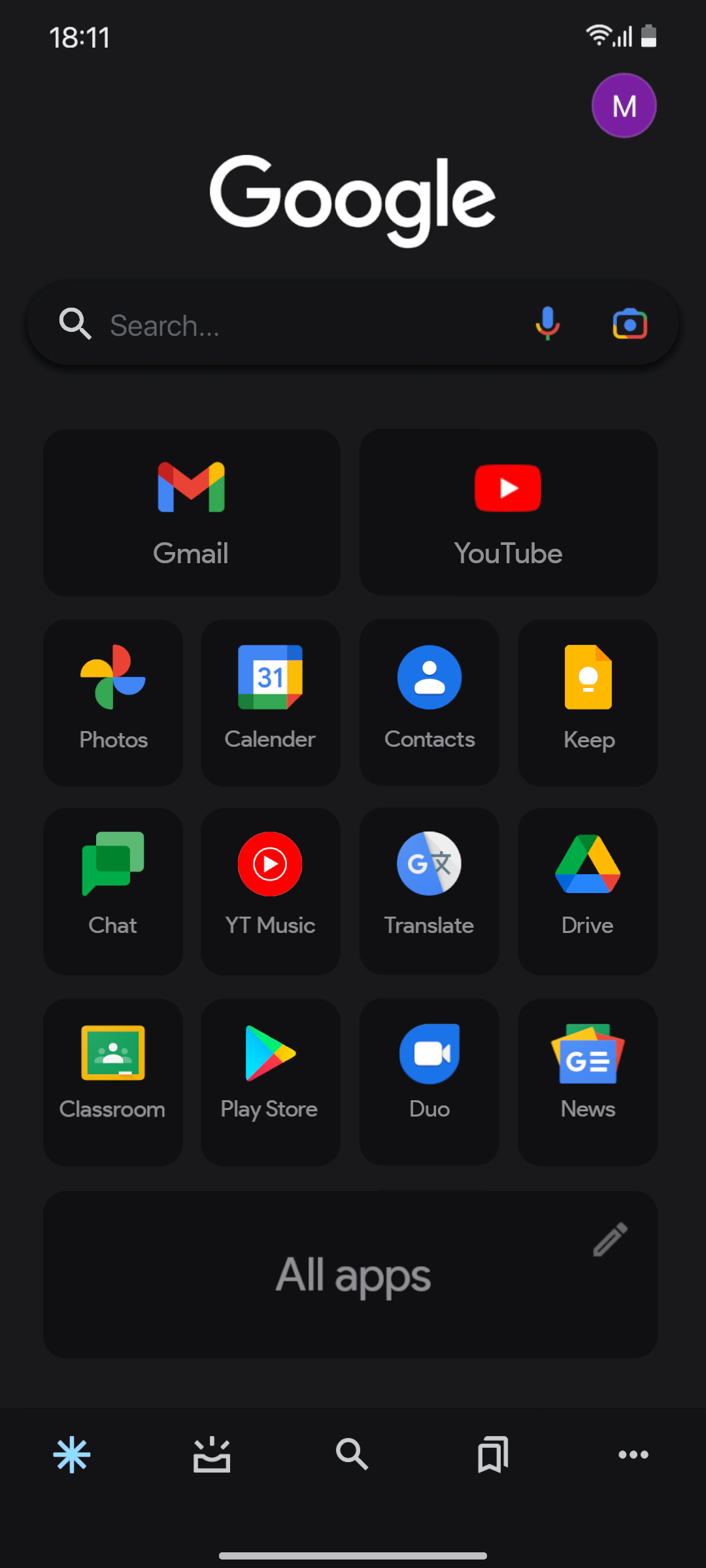 Made this Google app redesign with customizable shortcuts to other Google apps. What do you ...