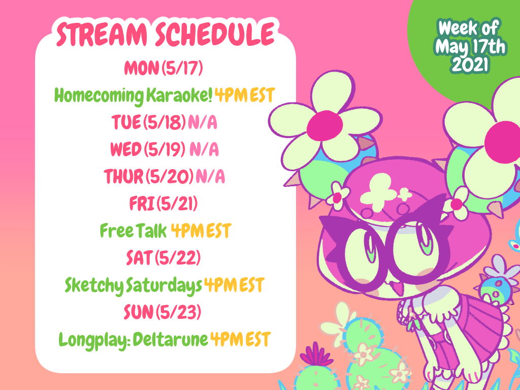 🌺🌵[MADO CHANNEL] Stream Schedule (Week of May 17th, 2021)🌵🌺 | Scrolller